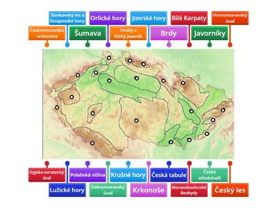 Pohoří a hory čr slepá mapa - Výukové zdroje