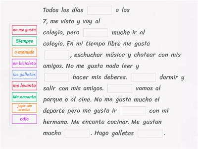 En mi tiempo libre quiz - Teaching resources
