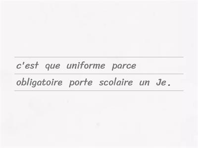 Uniforme scolaire - Teaching resources