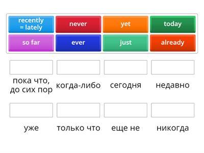 Present perfect time markers - Учебные ресурсы