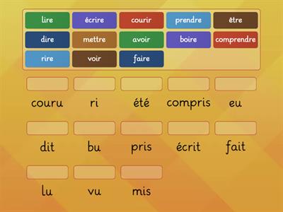 Participes passé irréguliers - Teaching resources