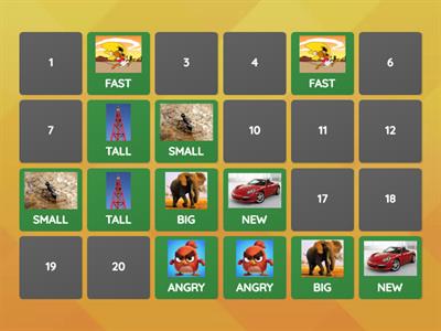 Adjectives Memory game - Recursos didácticos