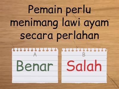 Tating lawi ayam permainan tradisional - Sumber pengajaran