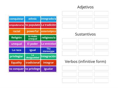 Clases de palabras sustantivos adjetivos y verbos - Teaching resources