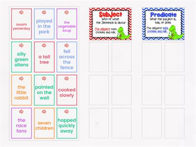 Subject and predicate - Teaching resources