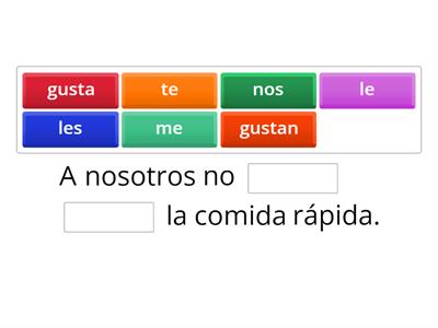 Verbo gustar - Recursos didácticos