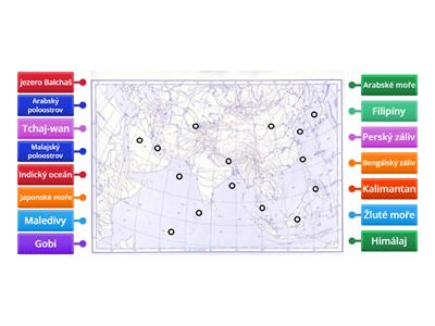 Asie slepá mapa - Výukové zdroje