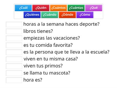 Particulas interrogativas - Recursos didácticos