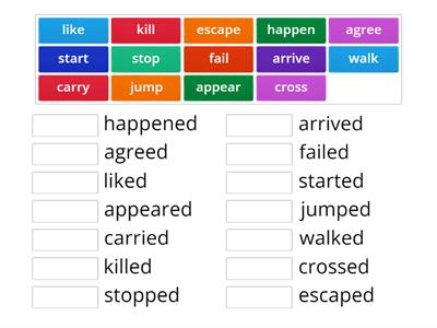Past simple wordwall regular verbs - Навчальні ресурси