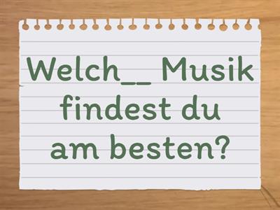 Welche welches welcher - Unterrichtsmaterialien