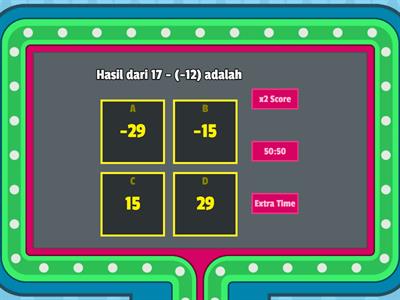 Matematika Bilangan Game bulat - Sumber daya pengajaran