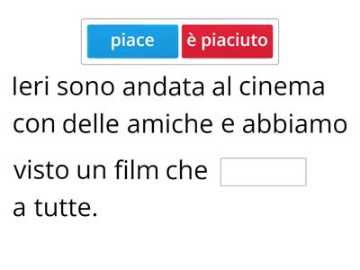 Verbo piacere - Risorse didattiche