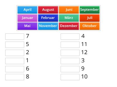 Die monate - Unterrichtsmaterialien