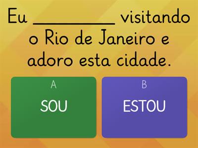 Verbo ser e estar português - Recursos de ensino