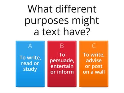 Purpose audience - Teaching resources