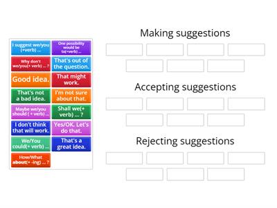Making suggestions - Recursos didácticos
