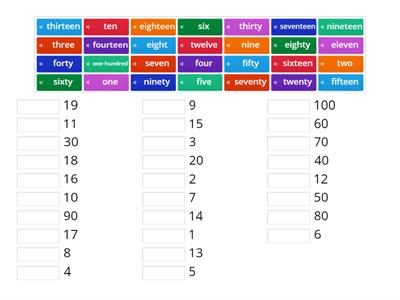 Number words 1 15 - Teaching resources