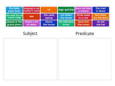 Subject and predicate - Teaching resources