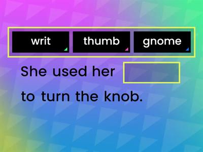 Silent letters gn wr mb - Teaching resources