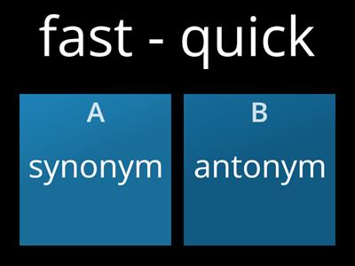 Antonyms and synonyms - Recursos didácticos