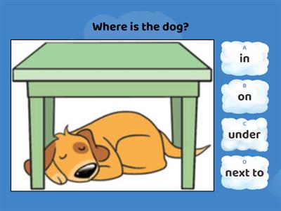 Prepositions in on under next to - Teaching resources
