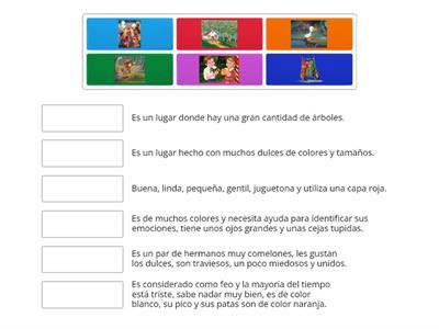 Personajes y escenarios - Recursos didácticos