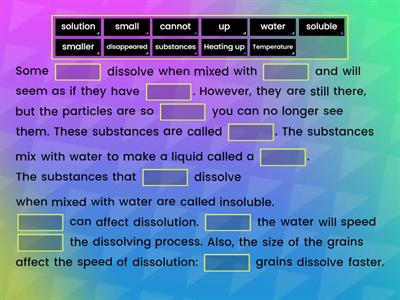 Dissolving - Teaching resources
