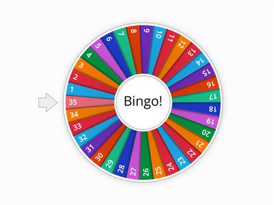 Bingo wheel - Teaching resources