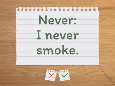 Always never sometimes - Teaching resources