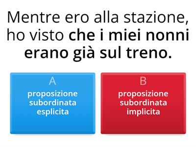 Subordinate implicite esplicite - Risorse didattiche