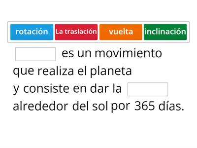 Movimiento de traslación y rotación de la tierra - Recursos didácticos