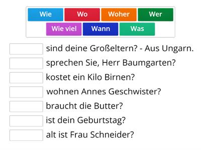 W fragen - Recursos didácticos
