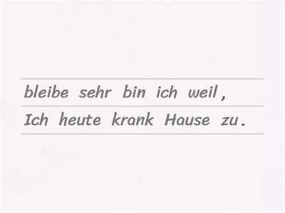 Weil dass wenn - Учебные ресурсы