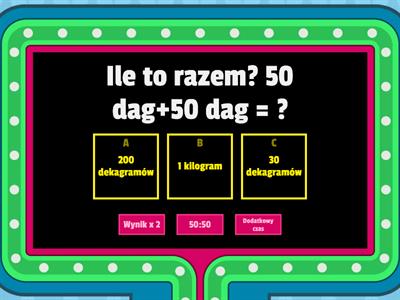 Kilogramy i dekagramy - Materiały dydaktyczne