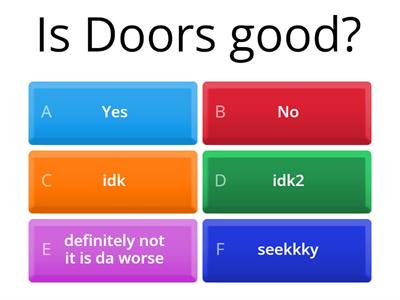 Doors - Teaching resources