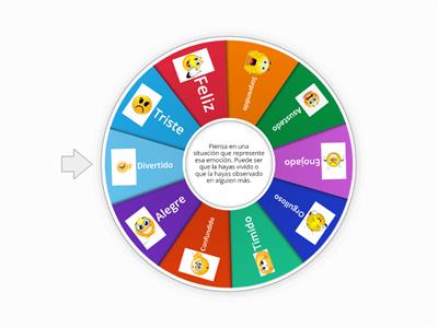 Ruleta de emociones adolescentes - Recursos didácticos