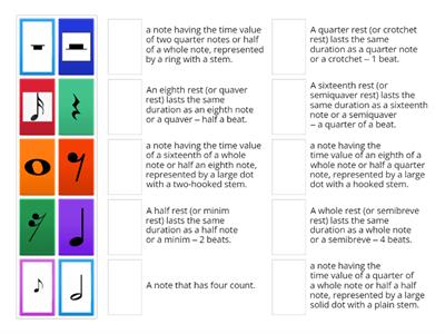 G6 Music Notes and rests - Teaching resources
