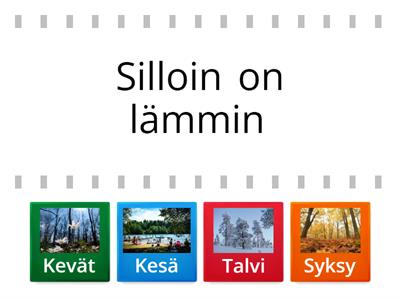 Vuodenajat - Tehtävät