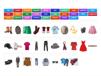 Clothes Wordwall - Teaching resources