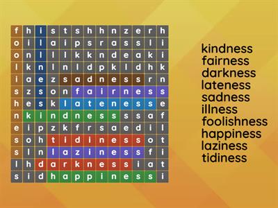 Ness suffix - Teaching resources