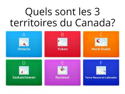 Les provinces et les territoires du canada - Ressources pédagogiques