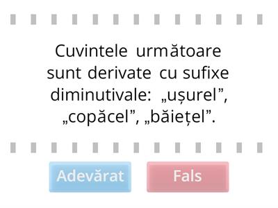 Derivarea - Resurse didactice
