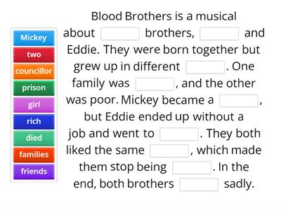 Blood brothers - Teaching resources