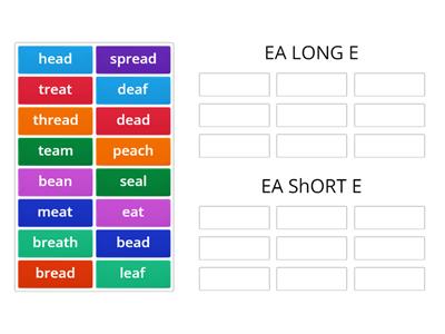 2 sounds of ea 6 grade - Teaching resources