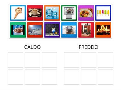 Categorizzazione caldo freddo - Risorse didattiche