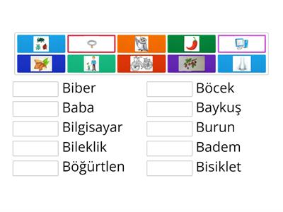 B harfi tekerlek - Öğretim kaynakları