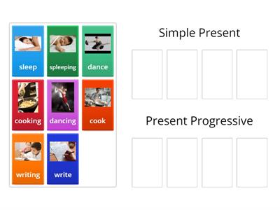 Present simple vs present progressive - Recursos didácticos