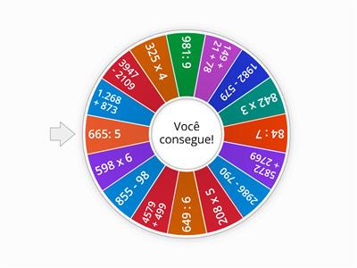 Quiz das quatro operações - Recursos de ensino