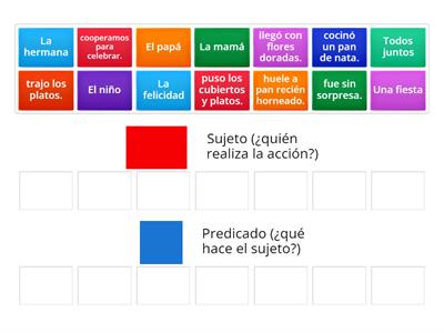 Juegos de sujeto y predicado - Recursos didácticos