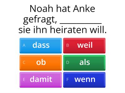 Weil dass wenn - Teaching resources